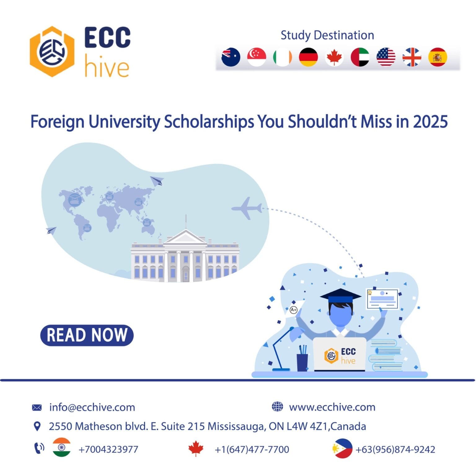 Best Foreign University Scholarships 2025 - ECC hive